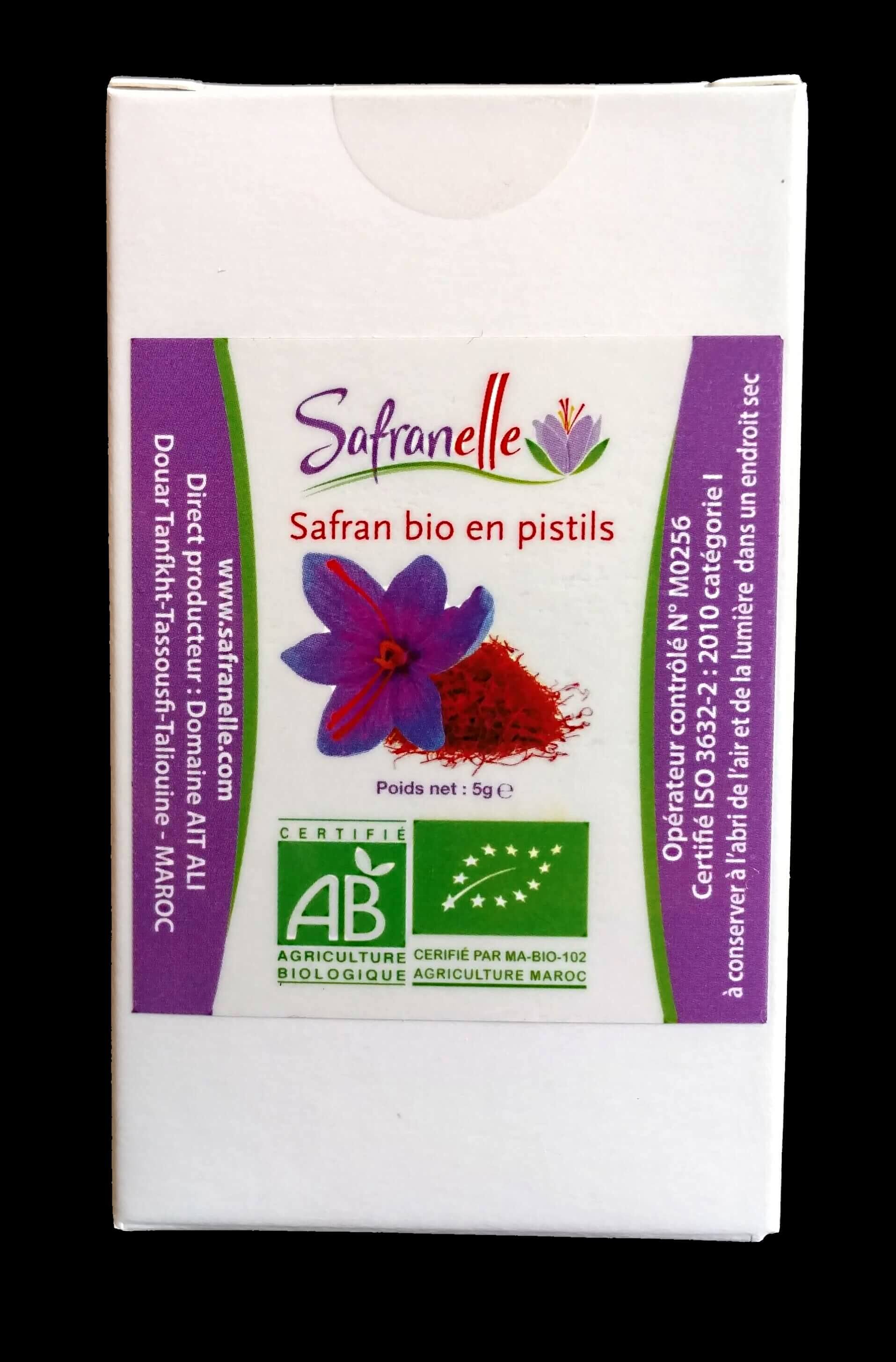 Pistils de safran bio 5g millésime 2019 - Safranelle producteur de safran